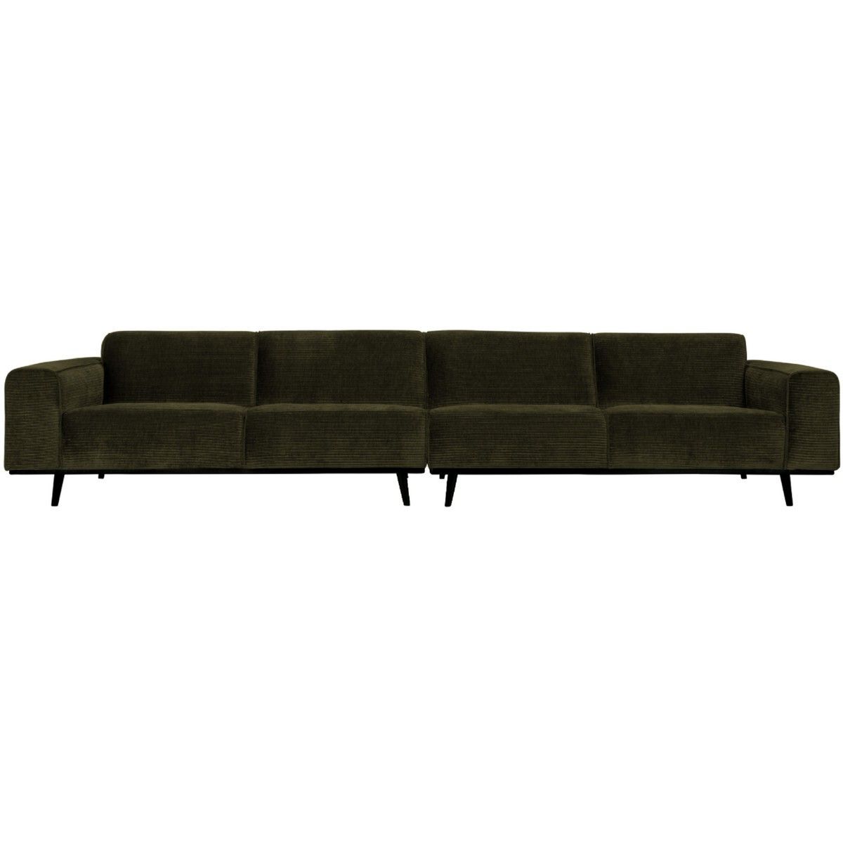 Bank Statement XL 4-Zits Brede Platte Rib | Designstoel4u